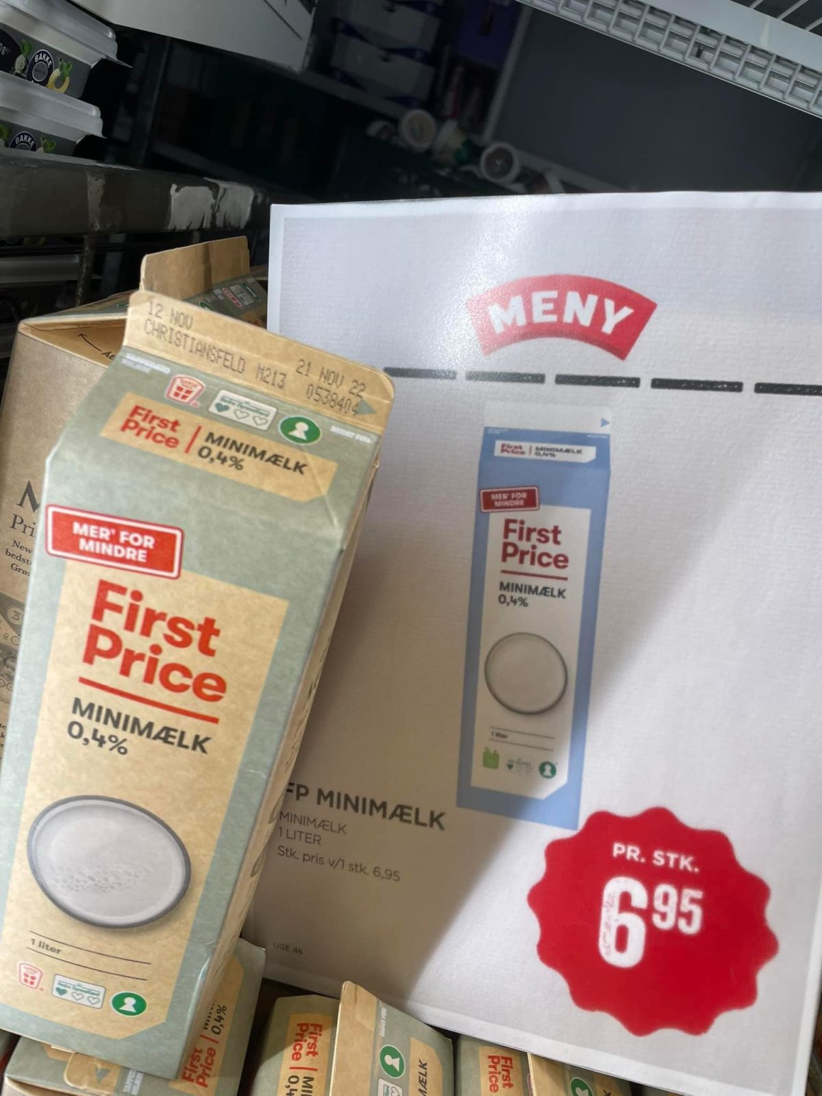 Meny med vanvittigt tilbud: Mælk til 6,95 kroner
